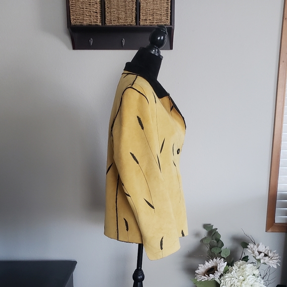 Robert Kitchen | Jackets & Coats | Robert Kitchen Feather Detail Button ...
